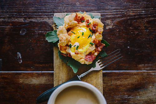 Baked Eggs With Bacon And Parmesan