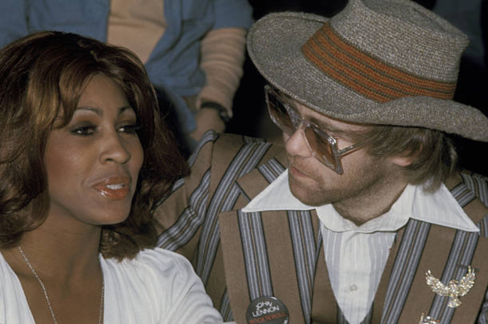 Tina Turner and Elton John at a press conference... - Eclectic Vibes Tina Turner and Elton John at a press conference... - Eclectic Vibes