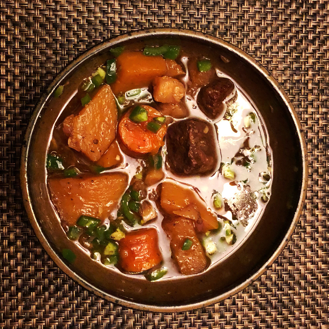 Heathen Hearth — Beef Stew With Homemade Bone Broth Rutabaga And