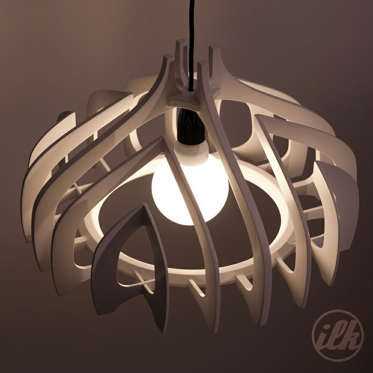 Thedesignwalker Cnc Plywood White Pendant Monster Eats Design