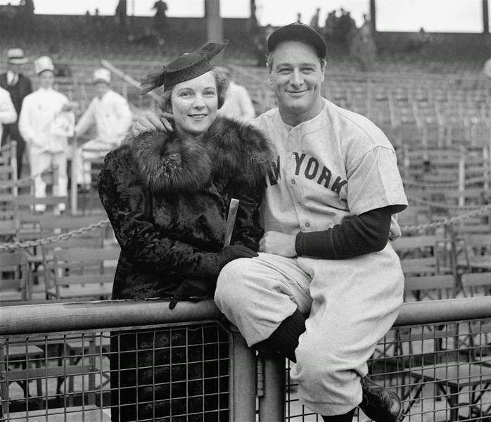 Lou Gehrig And His Wife Eleanor Before Game 1 Of Vintage Sports Pictures