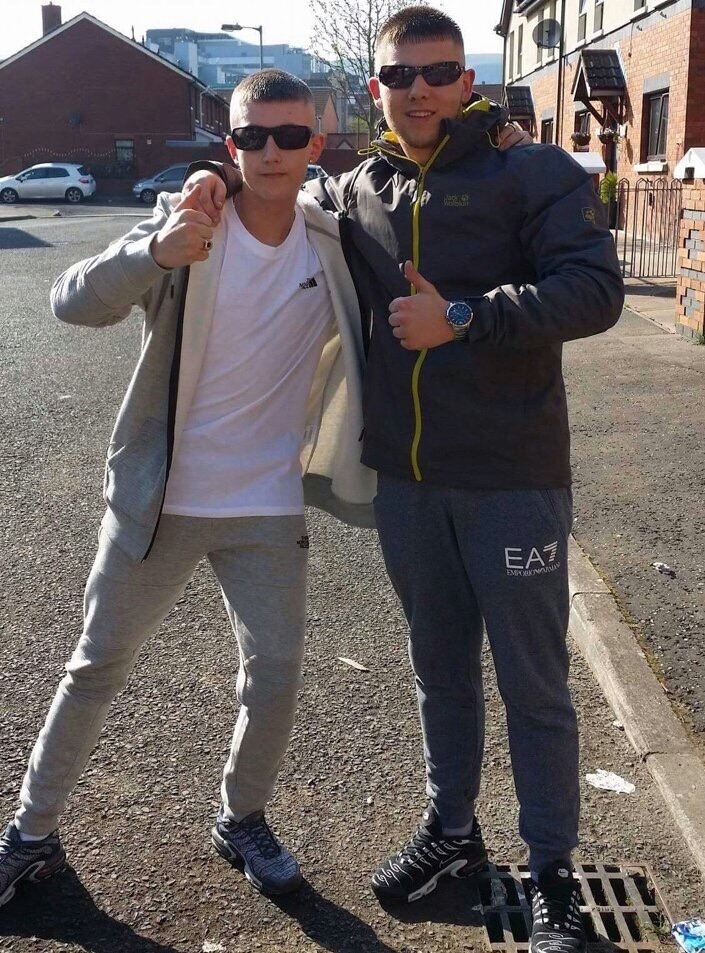Uk Chavscally Lad Into Tight Leather Glovesmeets — Ukscallyladz 🇬🇧ukscallyladz🇬🇧 Cute Lad In Grey