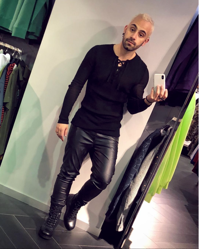 Punkerskinhead — Guy With Bleached Hair And Leather Pants… He Looks