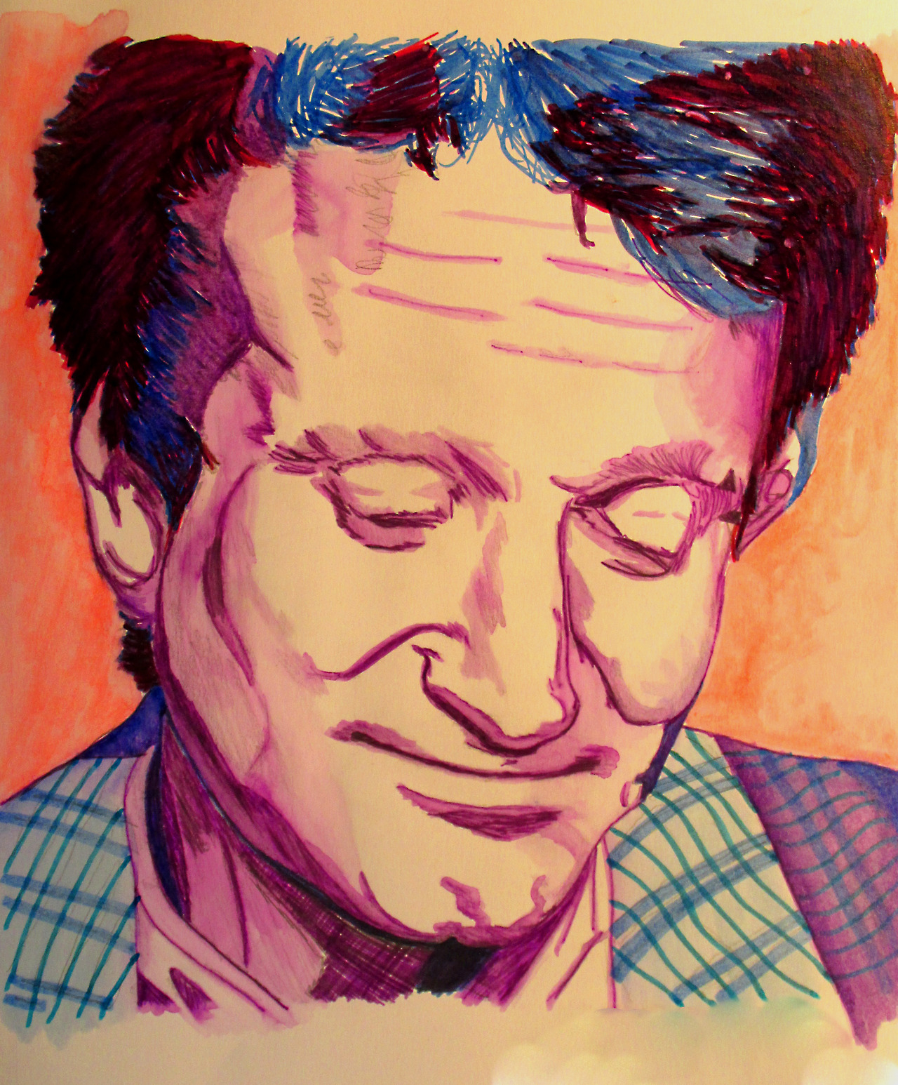 Hobby Hermit — Inktober 2017 Day 8 Robin Williams Fan Art