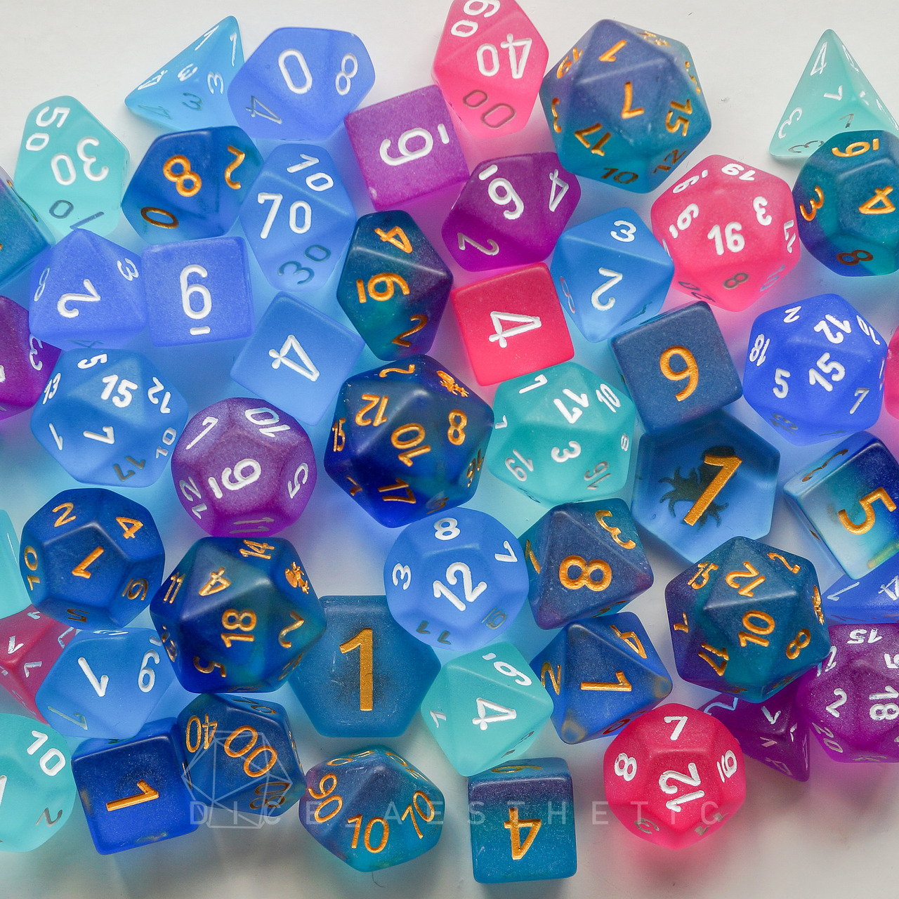 Dice Aesthetic — ~frosted~ Chessex Frosted Dice Blue Chessex
