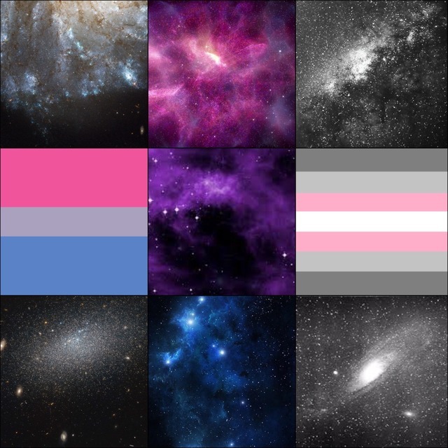 Demigirl — Lgbtq Aes — Bisexual Demigirl Galaxy Moodboard