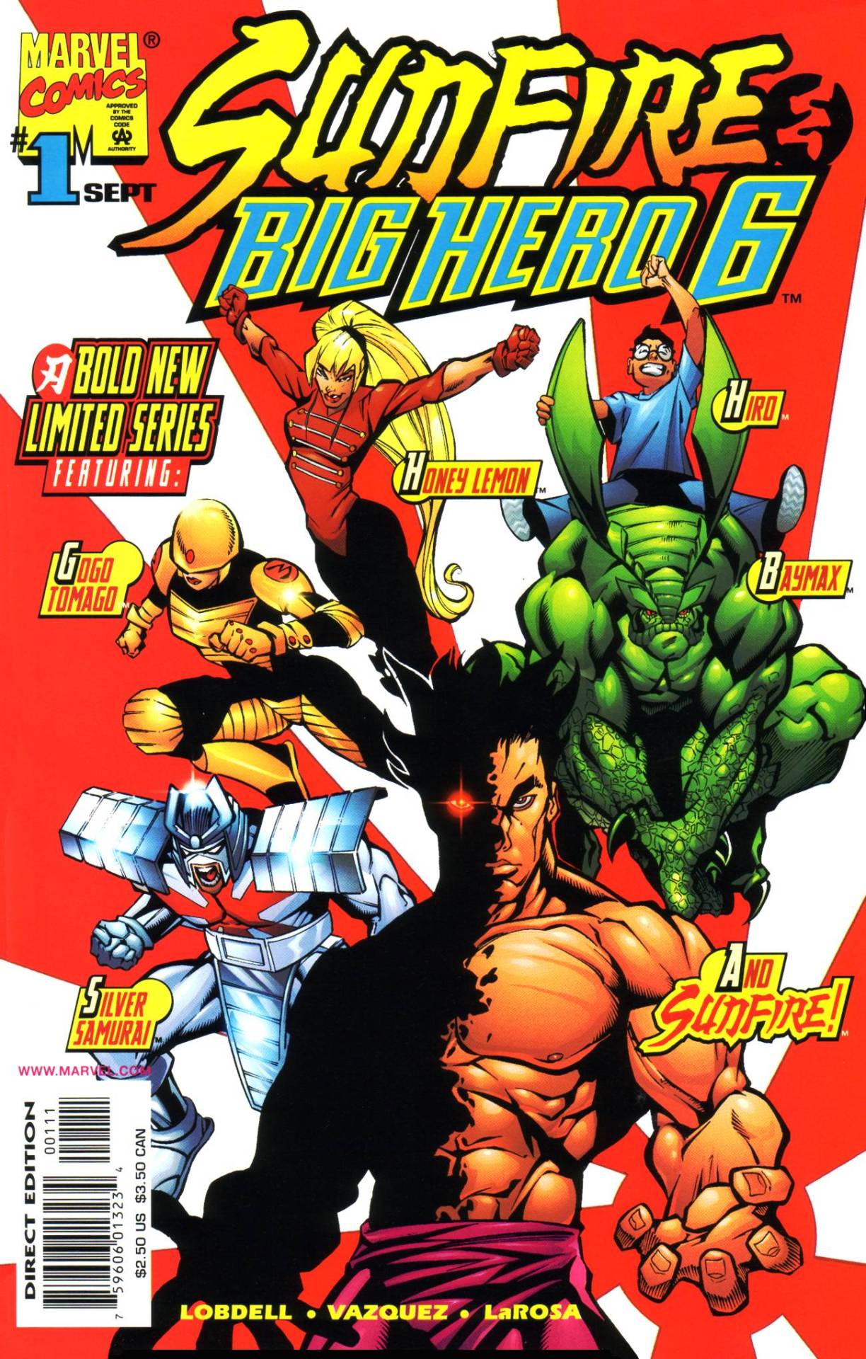Comic Book Covers Sunfire And Big Hero Six 1 September 1988 Cover