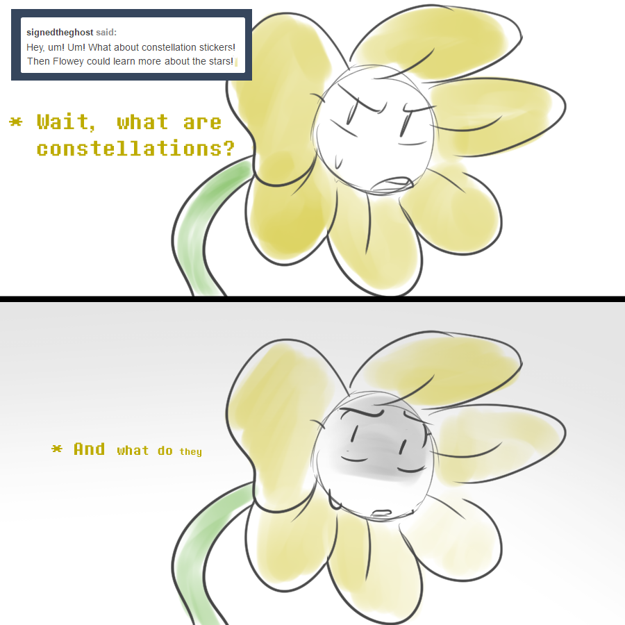 Flowey And Frisk — First Previous Next Commissions Patreon