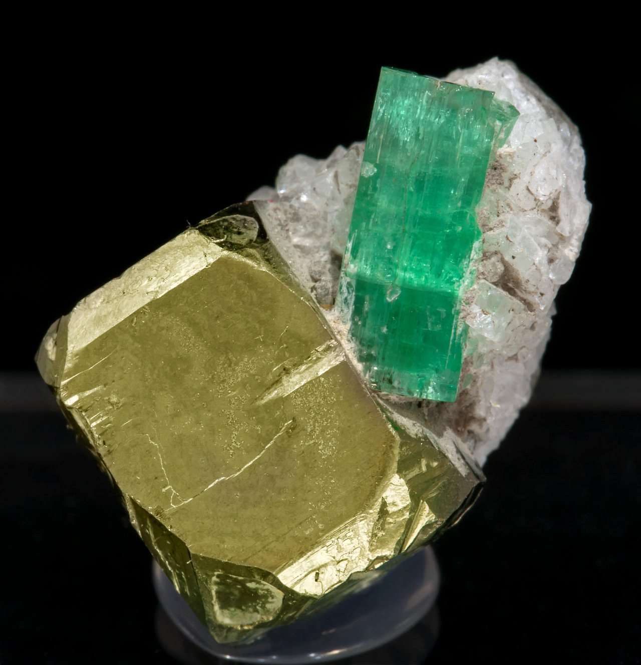 Amazing Geologist — Emerald With Pyrite And Calcite From Chivor Mining
