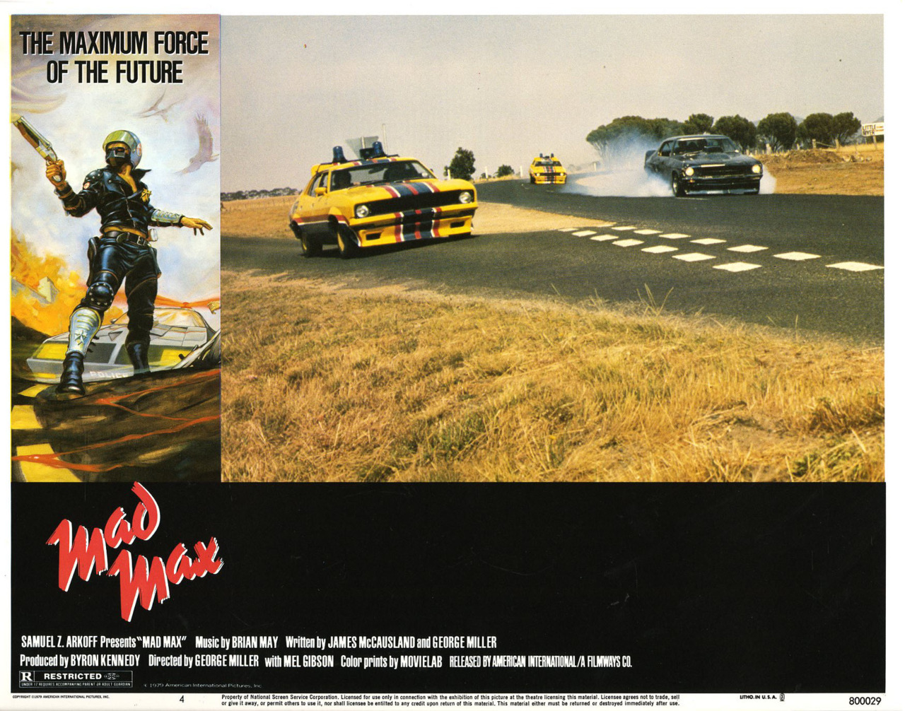 Lobby Cards: Mad Max, US lobby card. 1979 Lobby Cards: Mad Max, US lobby card. 1979
